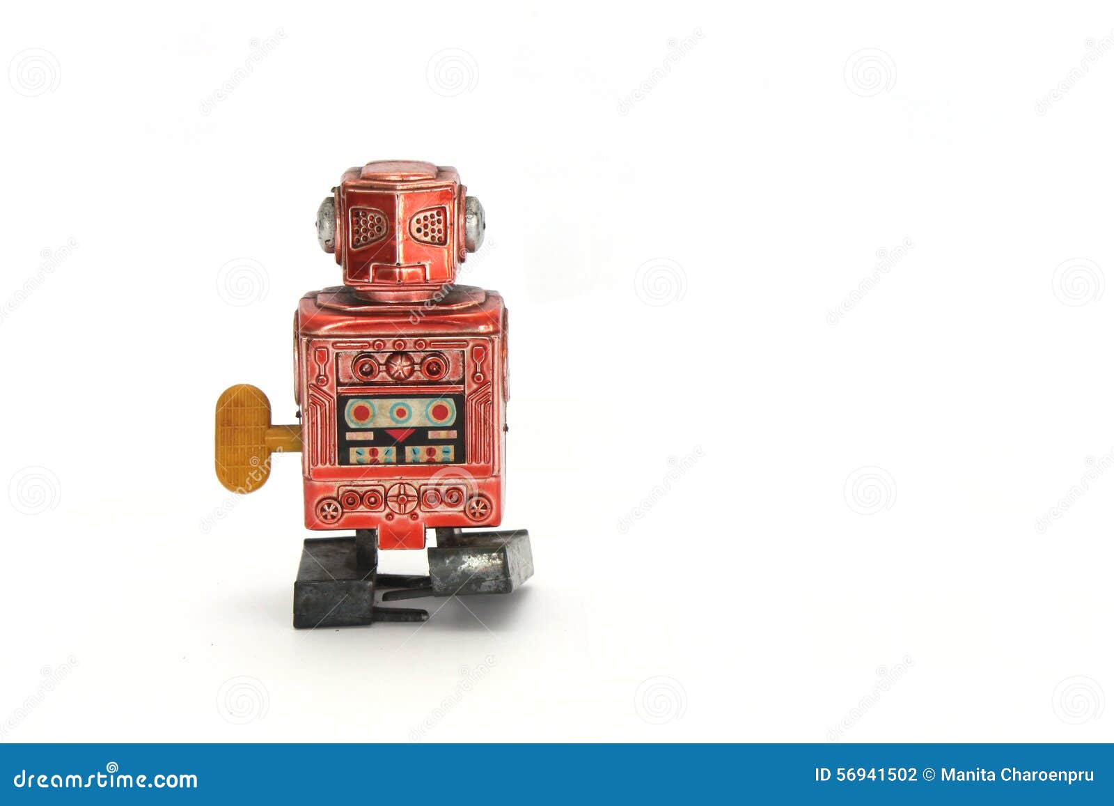 Old wind up robot stock photo. Image of plastic, wind - 56941502