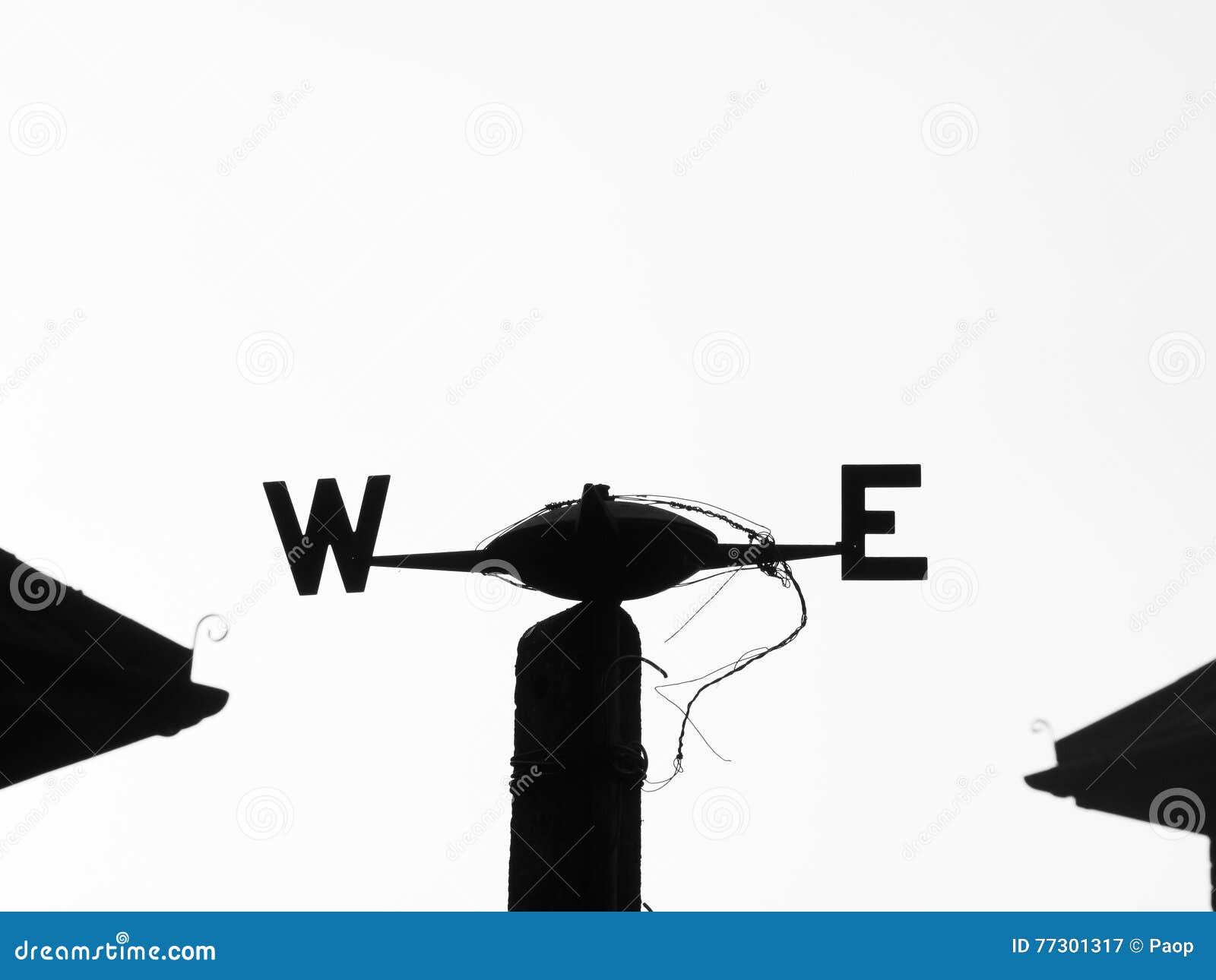 Old Wind Vane Pointing West and East Stock Image - Image of change ...