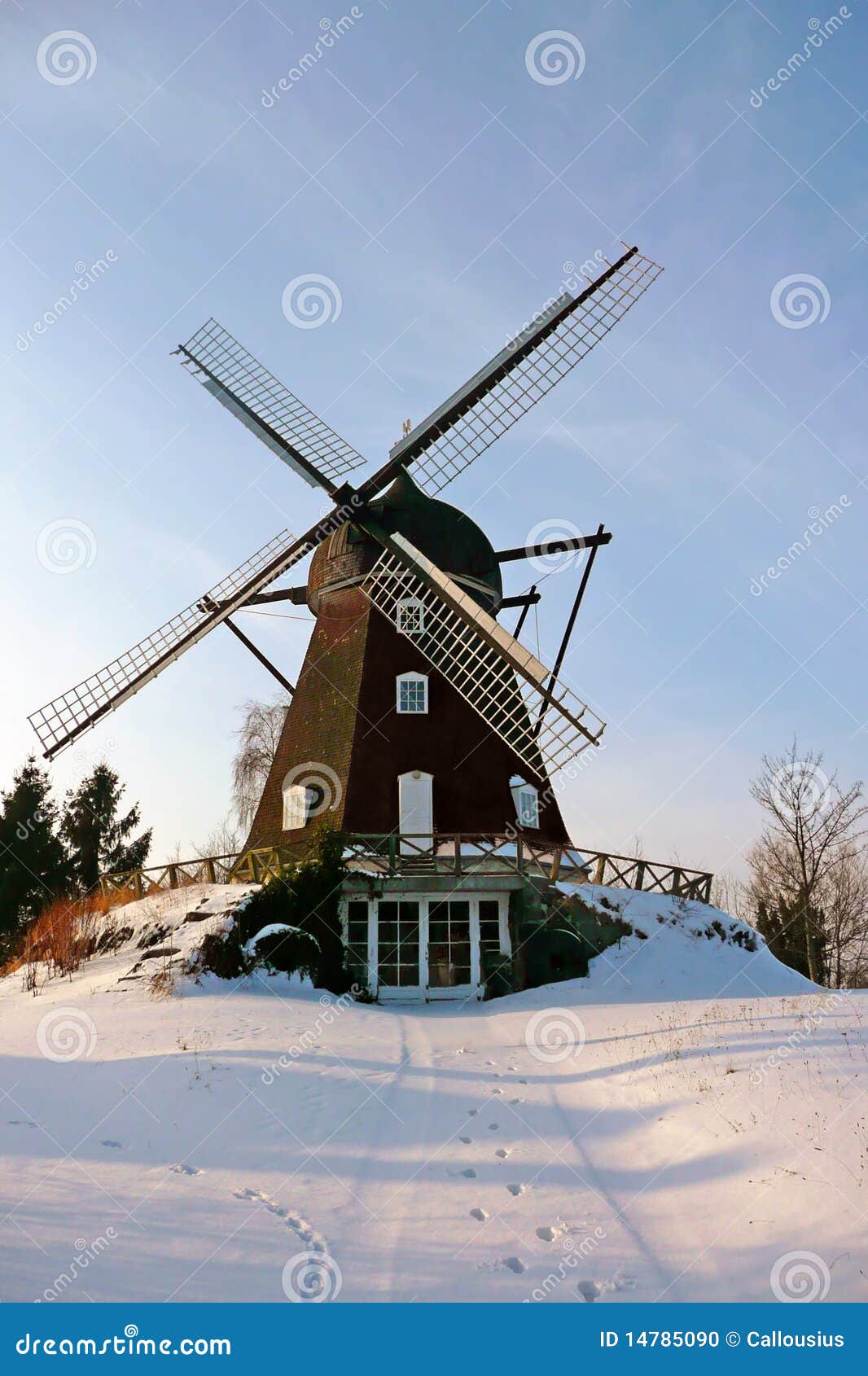 Old windmill stock photo. Image of windmill, turn, netherlands - 14785090