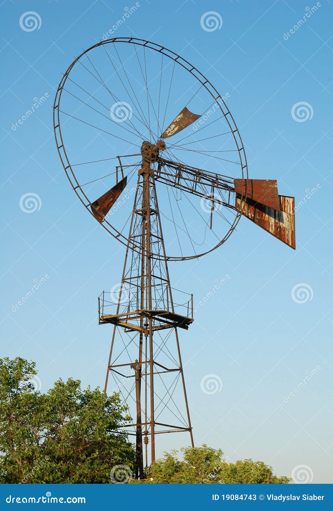 Old windmill stock image. Image of brown, blue, outside - 19084743