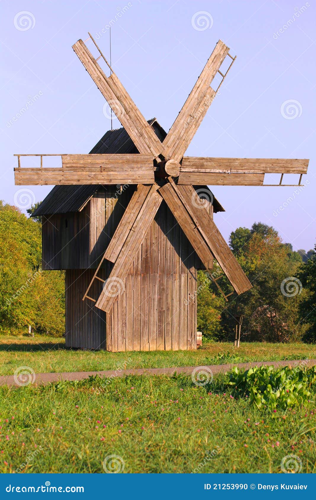 Old Windmill stock photo. Image of blue, antique, landscape - 21253990