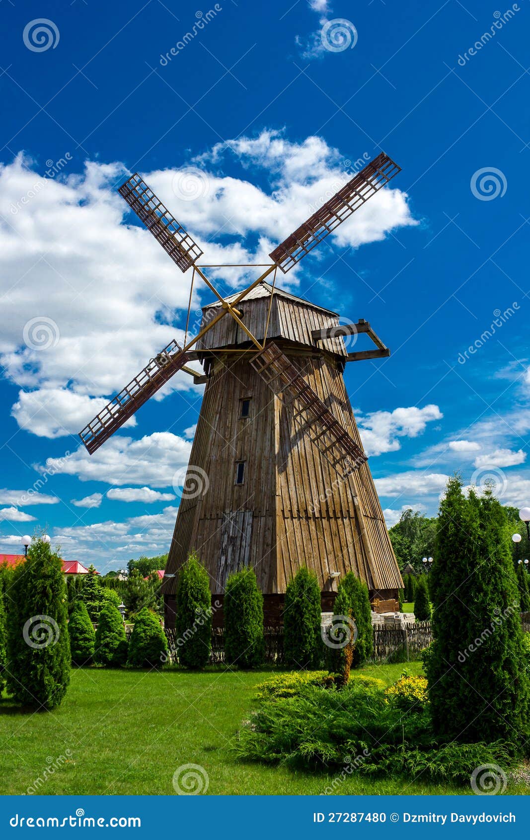 Old windmill stock photo. Image of summer, rural, skies - 27287480