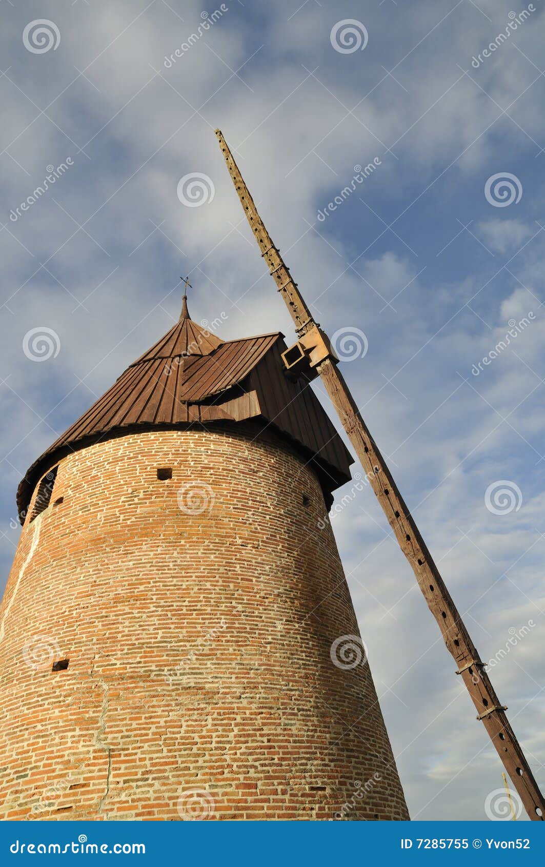 Old windmill stock image. Image of windmill, roofs, corn - 7285755