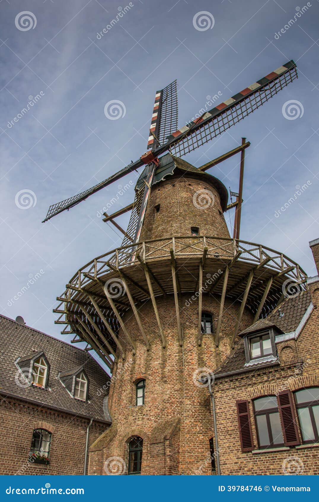 Old Windmill in the Center of Kalkar Stock Photo - Image of ...
