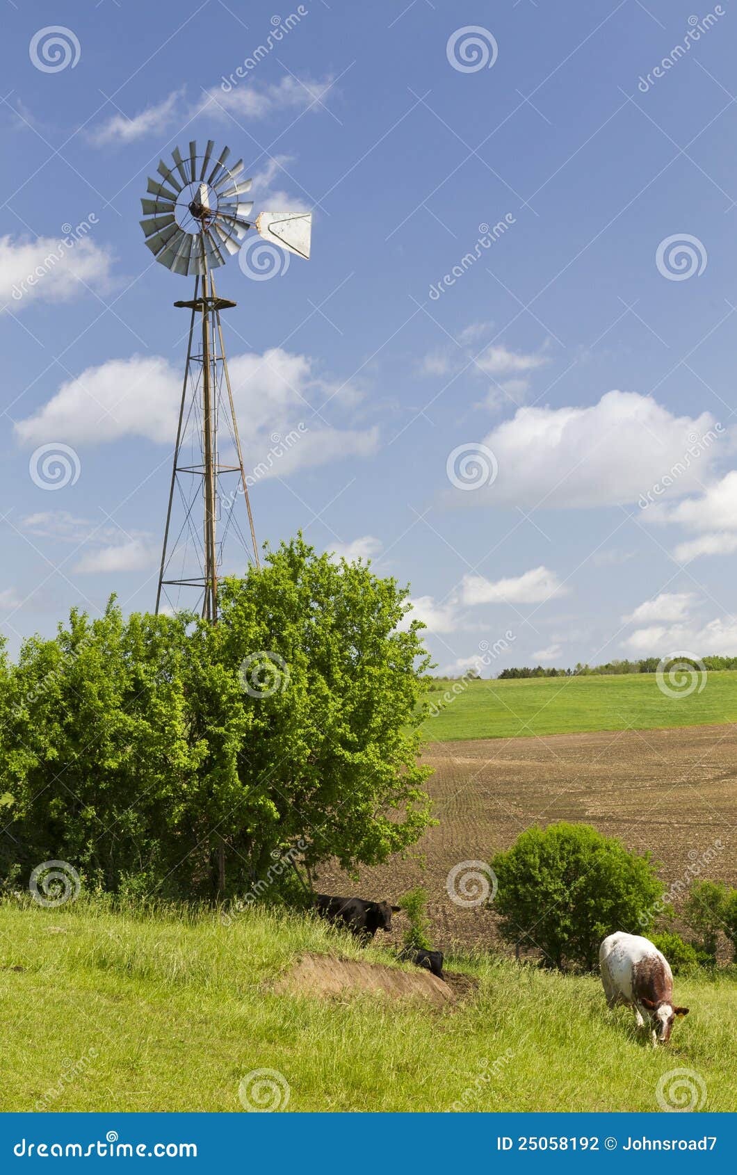 Old Windmill Farm stock photo. Image of country, rural - 25058192