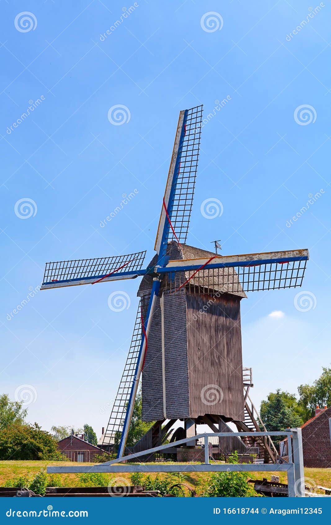 Old windmill in the field stock photo. Image of mill - 16618744