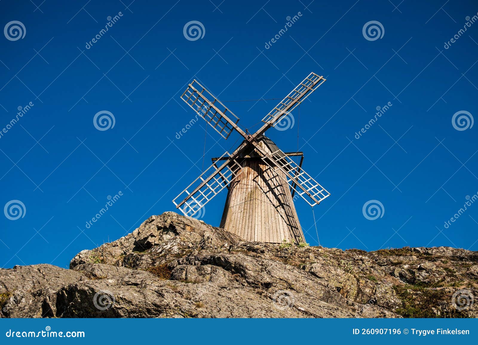 The old windmill.. editorial photo. Image of gotland - 260907196