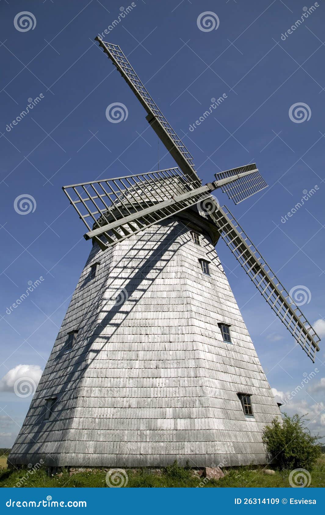 An Old Windmill Flour Production Stock Image - Image of culture, wing ...