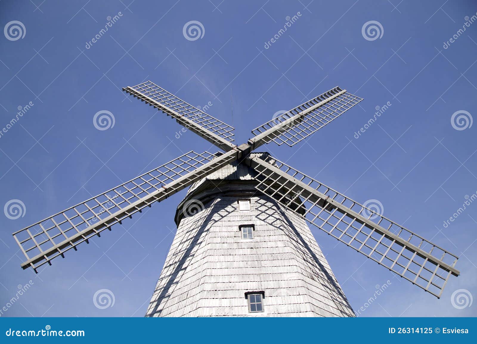 An Old Windmill Flour Production Stock Image - Image of vintage ...