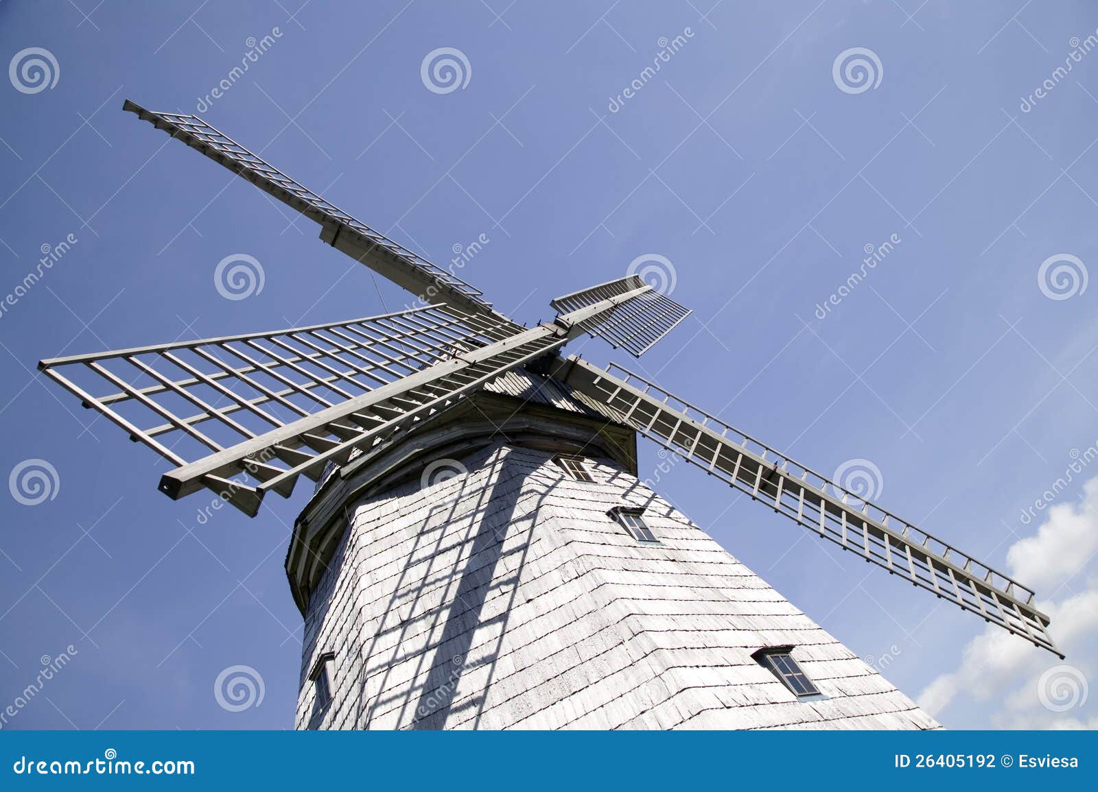 An Old Windmill Flour Production Stock Photo - Image of traditional ...