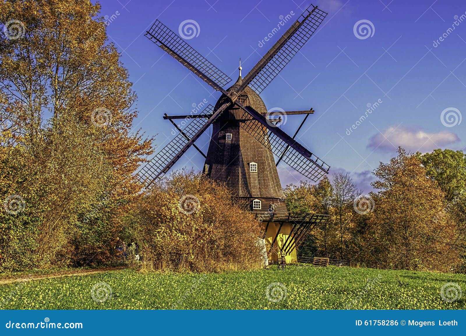 Old Windmill stock photo. Image of denmark, fuglevad - 61758286