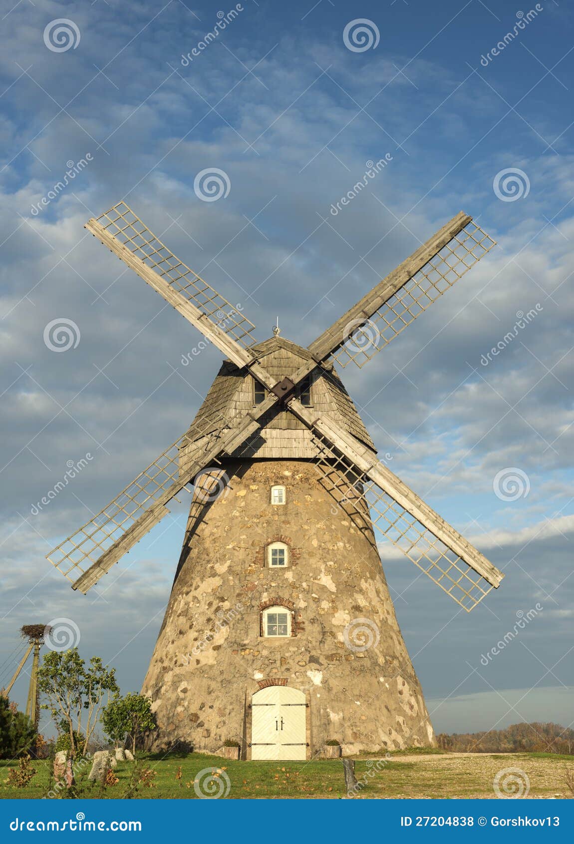 Old Windmill Near Cesis, Latvia, Europe Stock Photo - Image of turbine ...