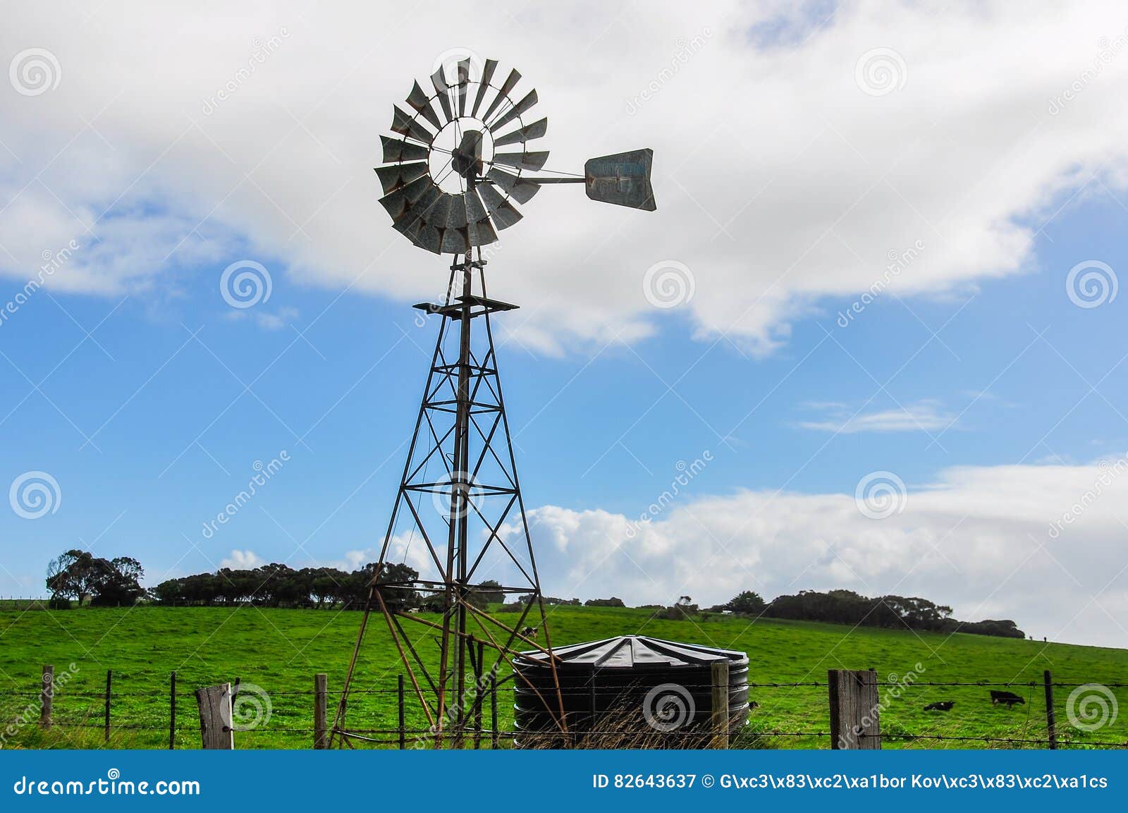 Old Windmill Near Warrnambool, Australia Stock Image - Image of rural ...