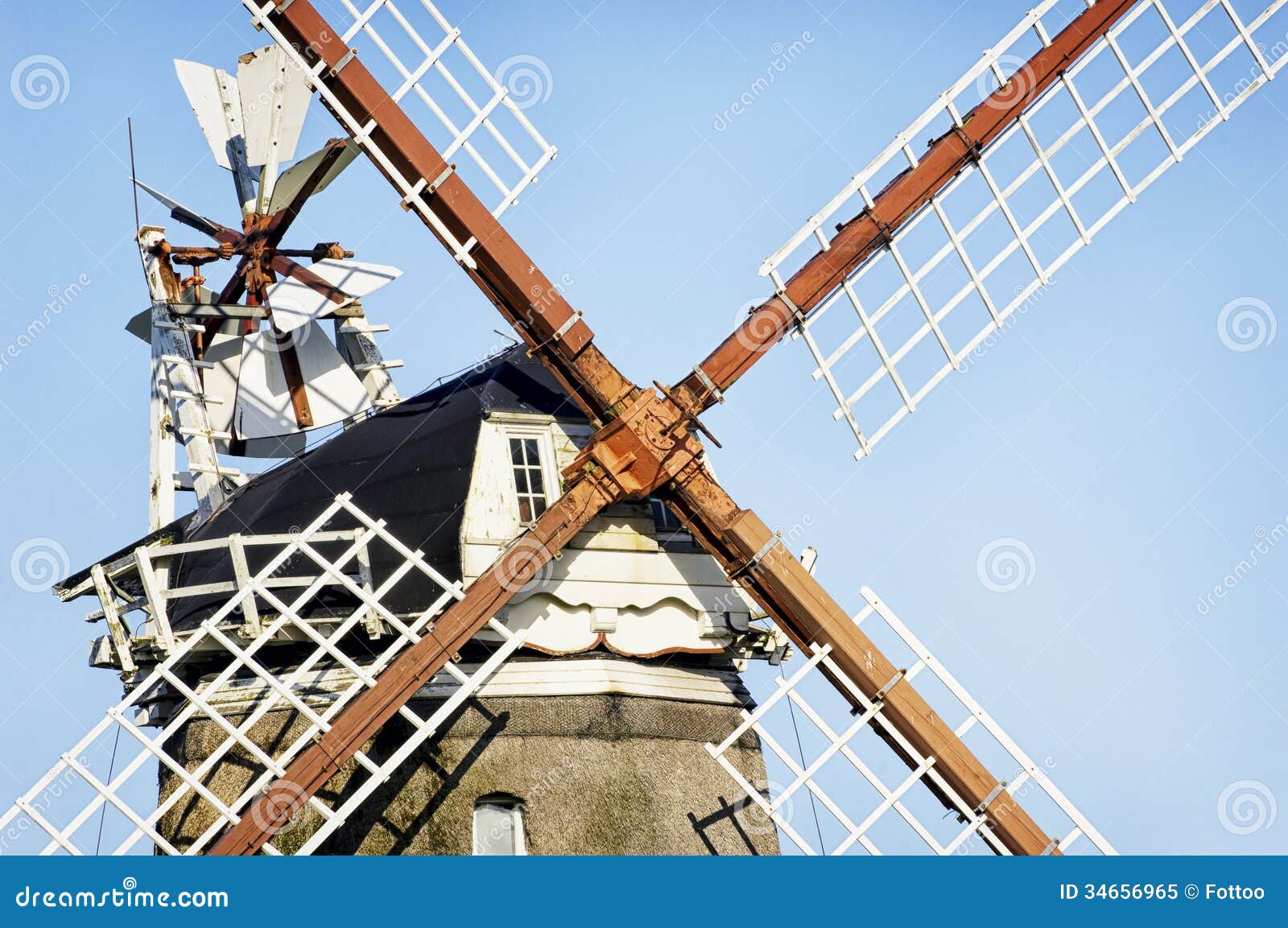 Old windmill stock image. Image of color, object, history - 34656965