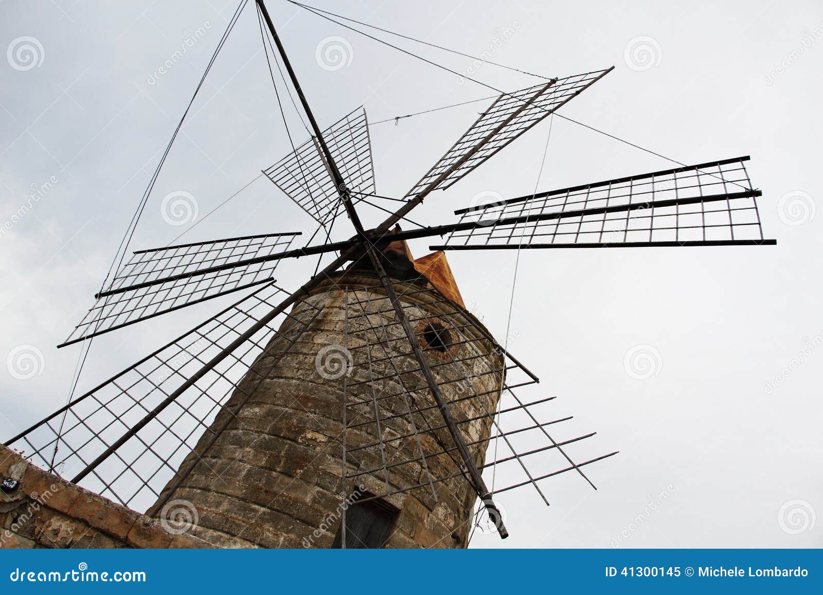 Old Windmill in Perspective Stock Image - Image of view, space: 41300145