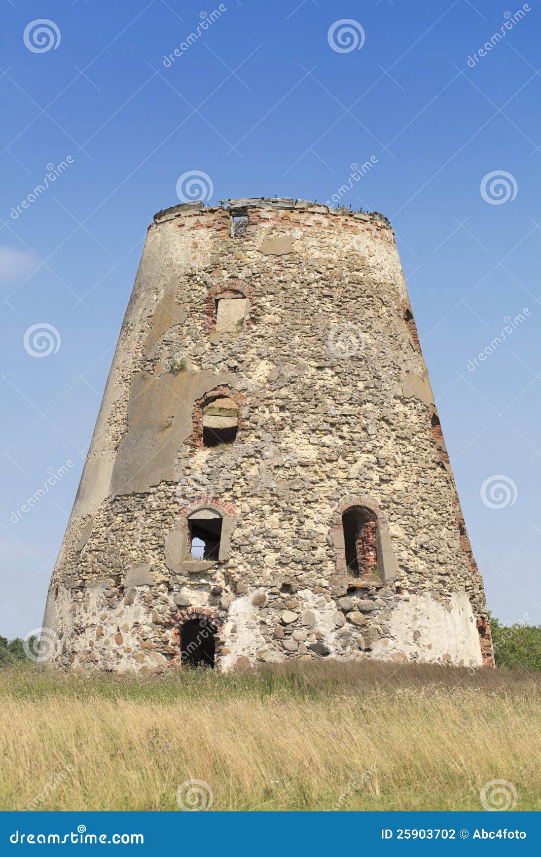 The old windmill ruins stock photo. Image of destroyed - 25903702