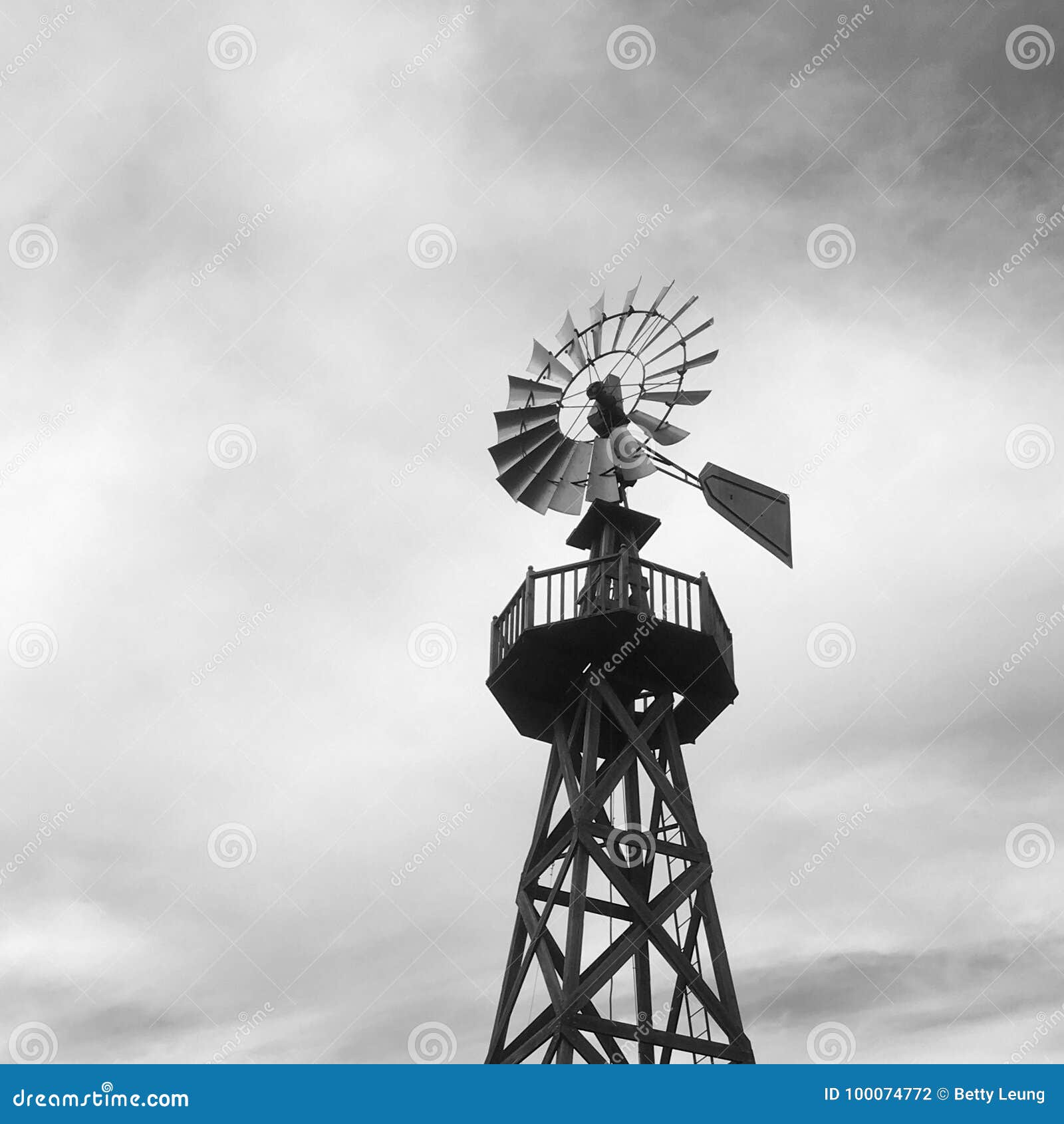 Old Windmill Still Standing in New York Stock Photo - Image of black ...