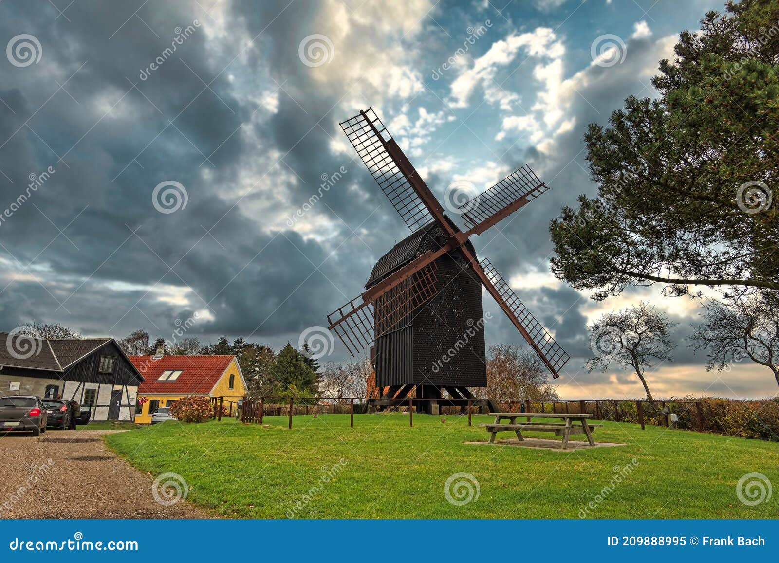 Old Windmill in Stovby on Falster in Rural Denmark Stock Image - Image ...