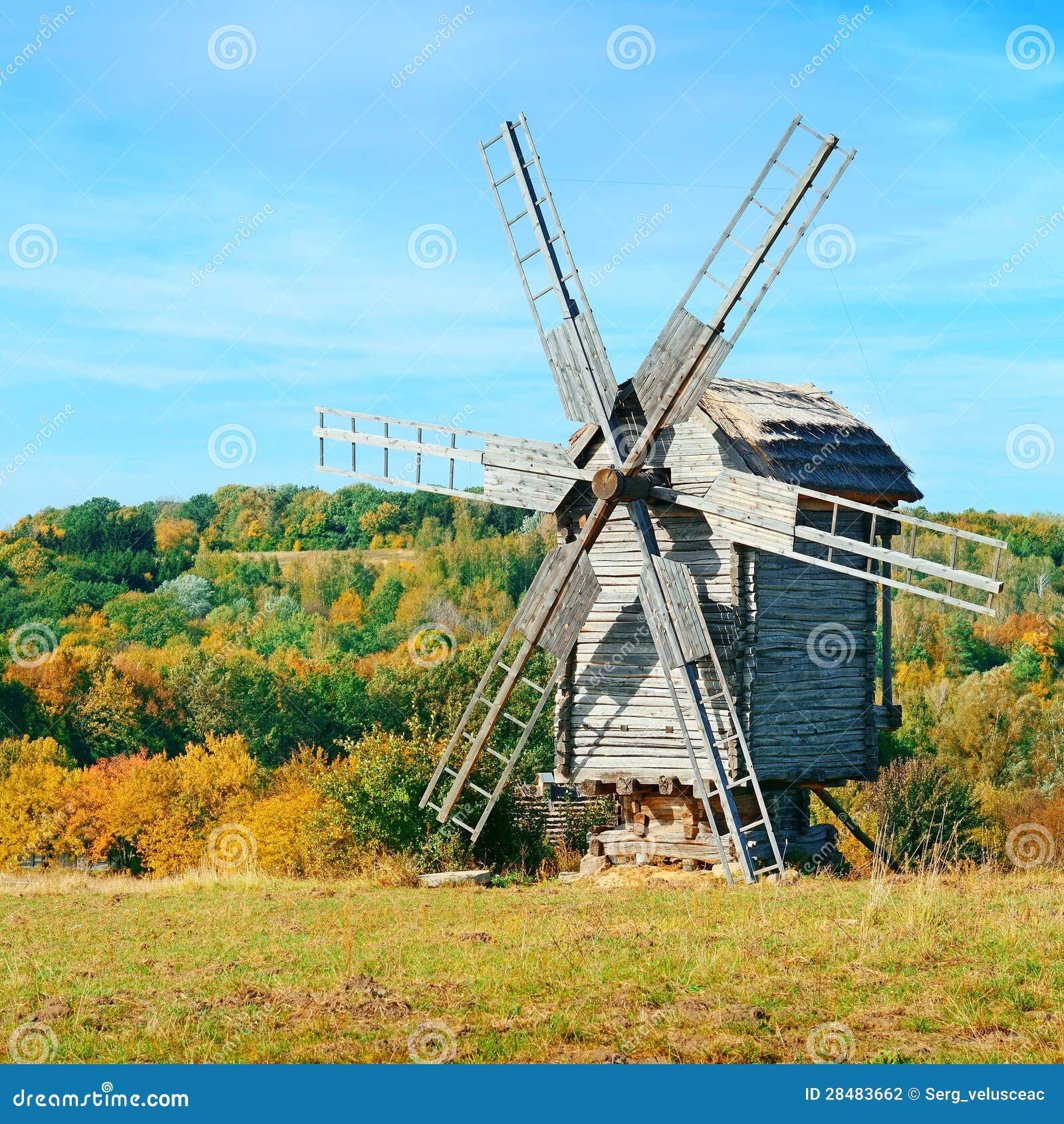 Old windmills stock photo. Image of farm, blade, forest - 28483662