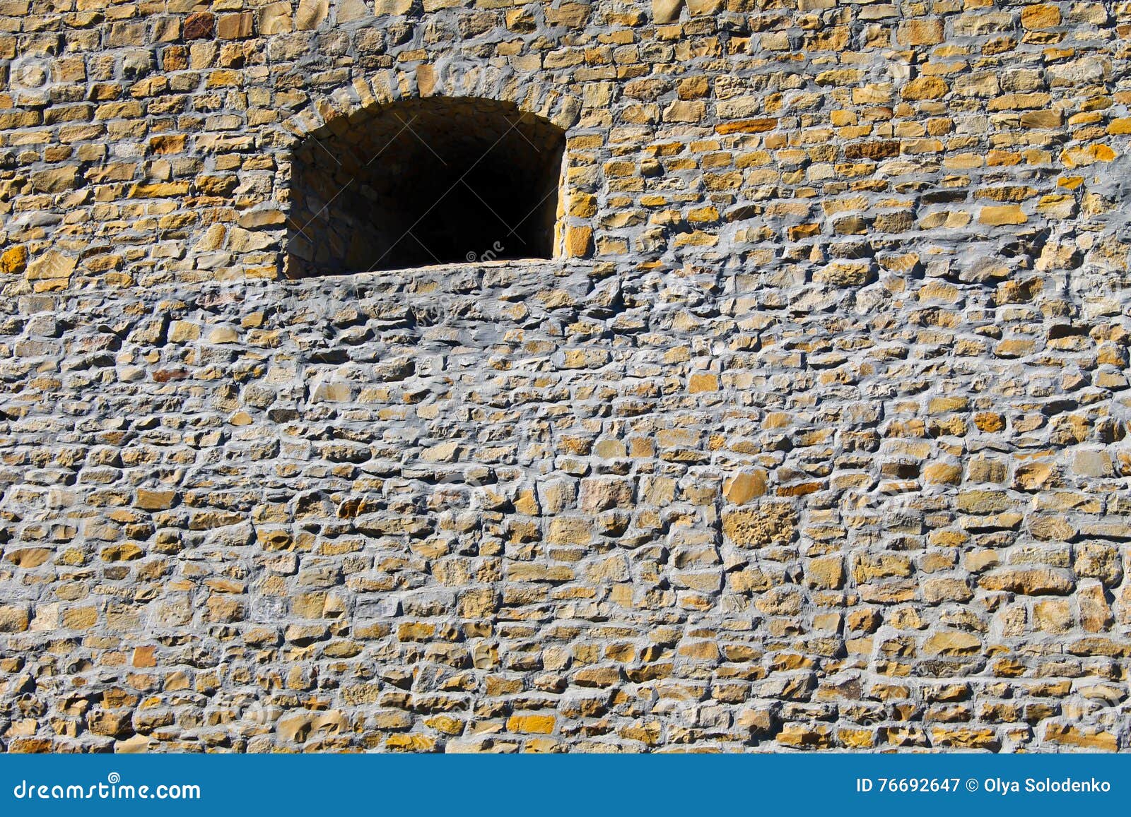 Old Window in Castle Stone Wall Stock Image - Image of brick, outdoors ...