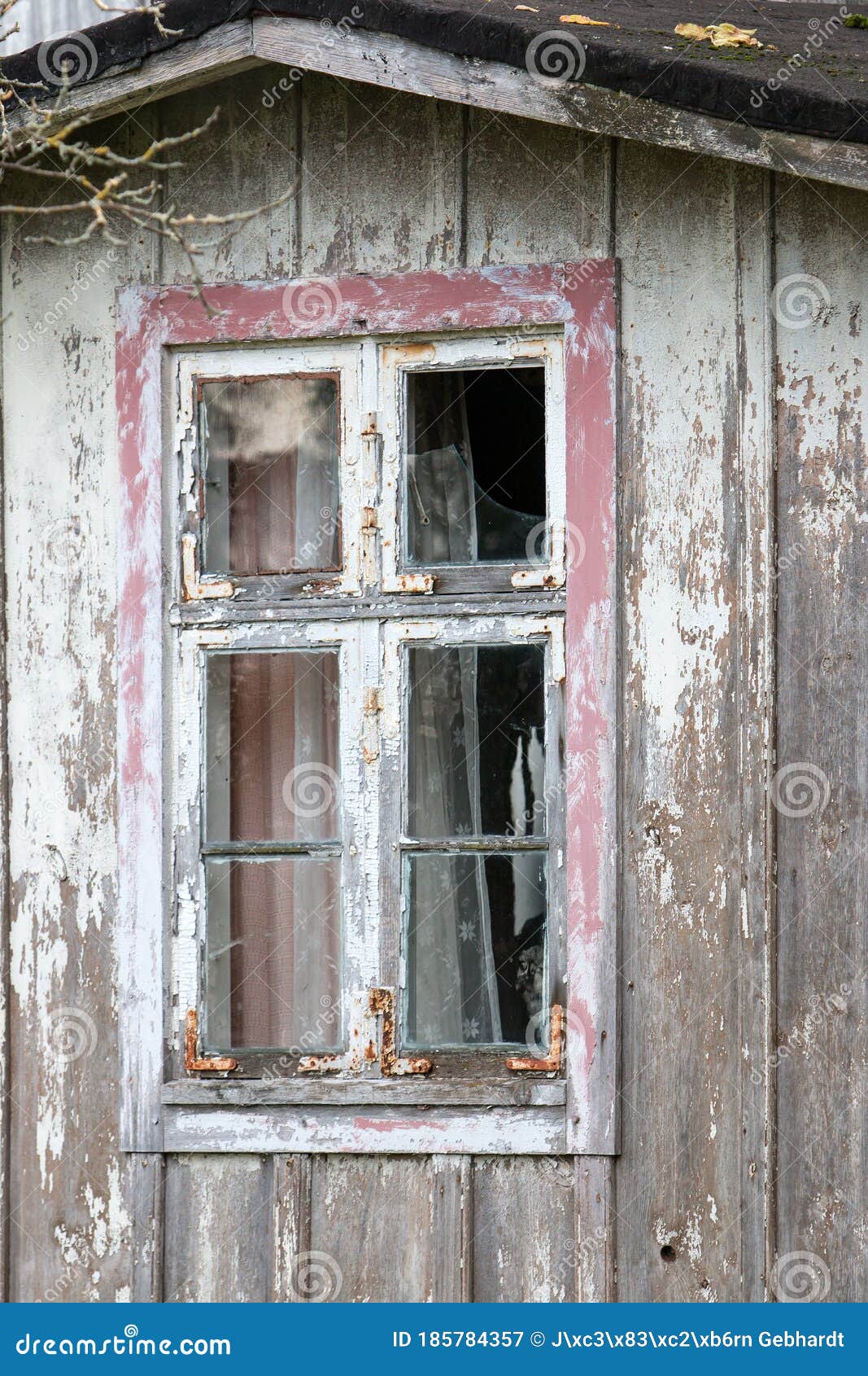 Decayed Window And Wall Texture. Royalty-Free Stock Photography ...