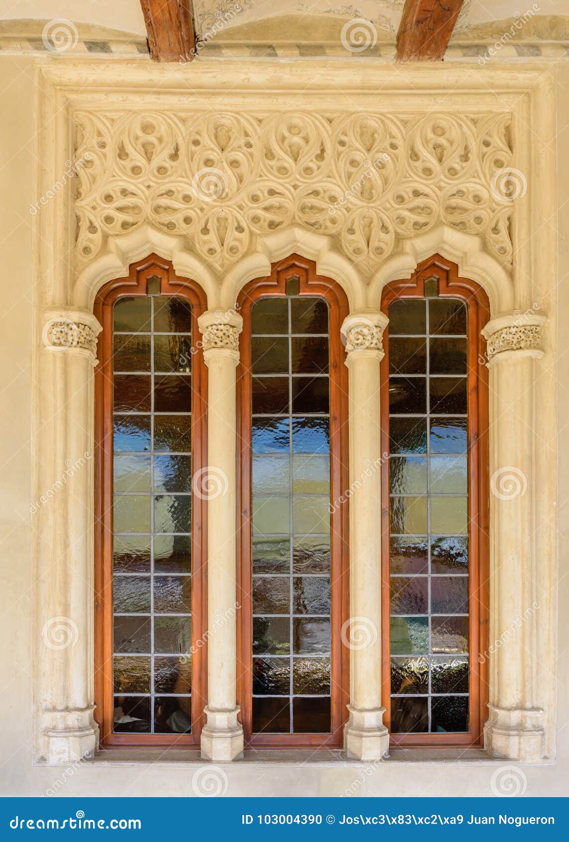 Old Window Finished in Arch Stock Photo - Image of finished, ancient ...