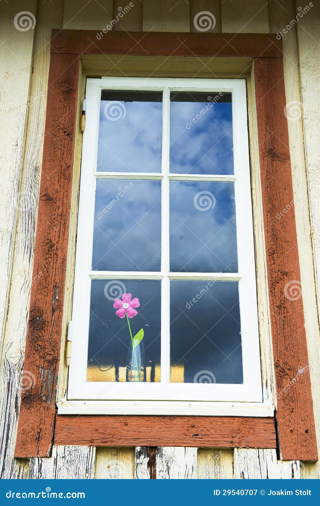 Old window with flower stock image. Image of paint, facade - 29540707