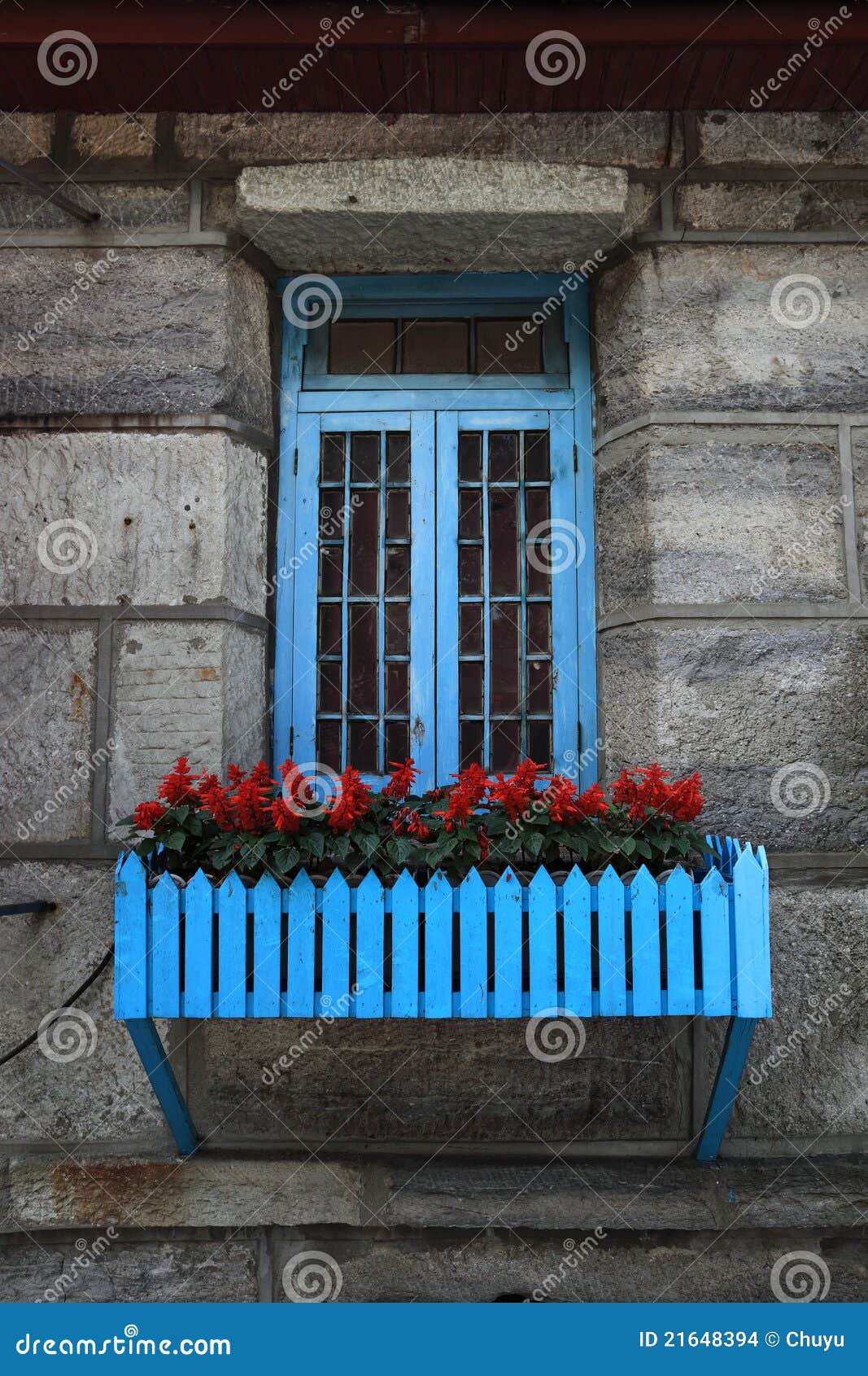 Old window and flowers stock photo. Image of villa, flower - 21648394