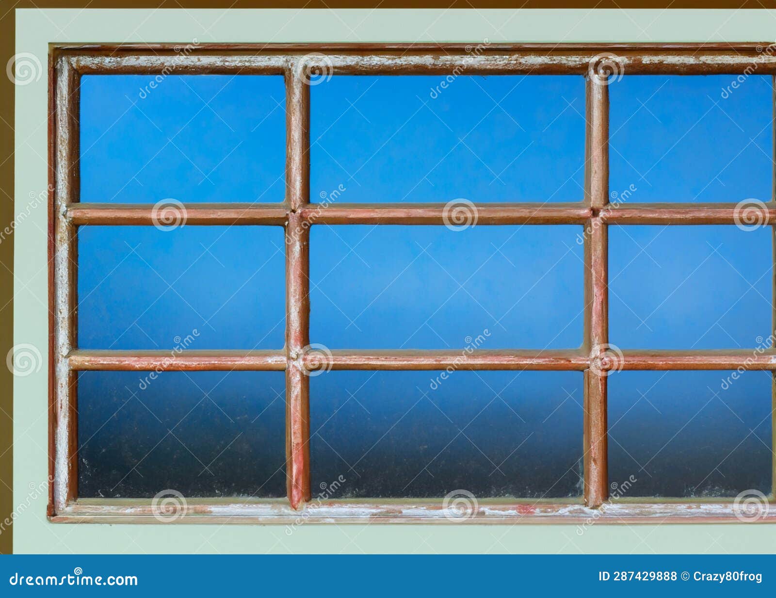 Old window frame stock illustration. Illustration of urban - 287429888