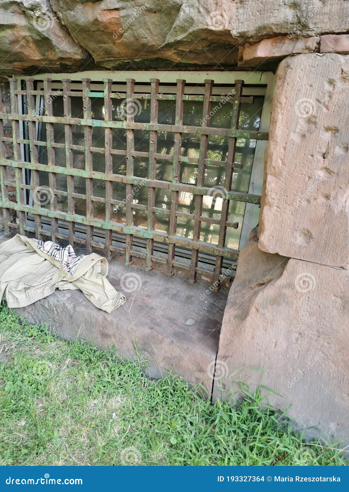 Window - The Grate Slatted Porthole At A Military Stock Photo ...