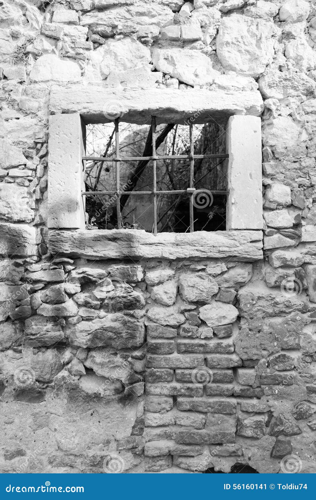 Old Window Grille of a Ruined Castle Stock Image - Image of inside ...