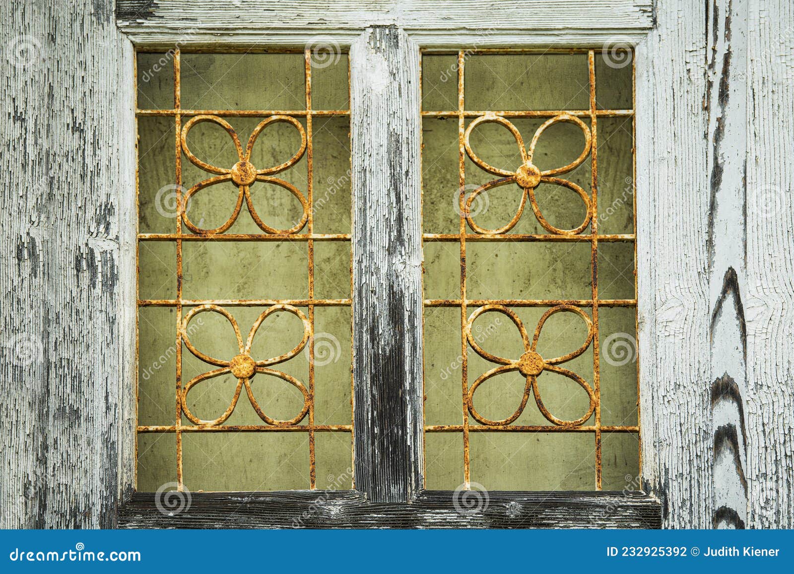 Window Grille On A Window Of Old Soviet Brick House Royalty-Free Stock ...