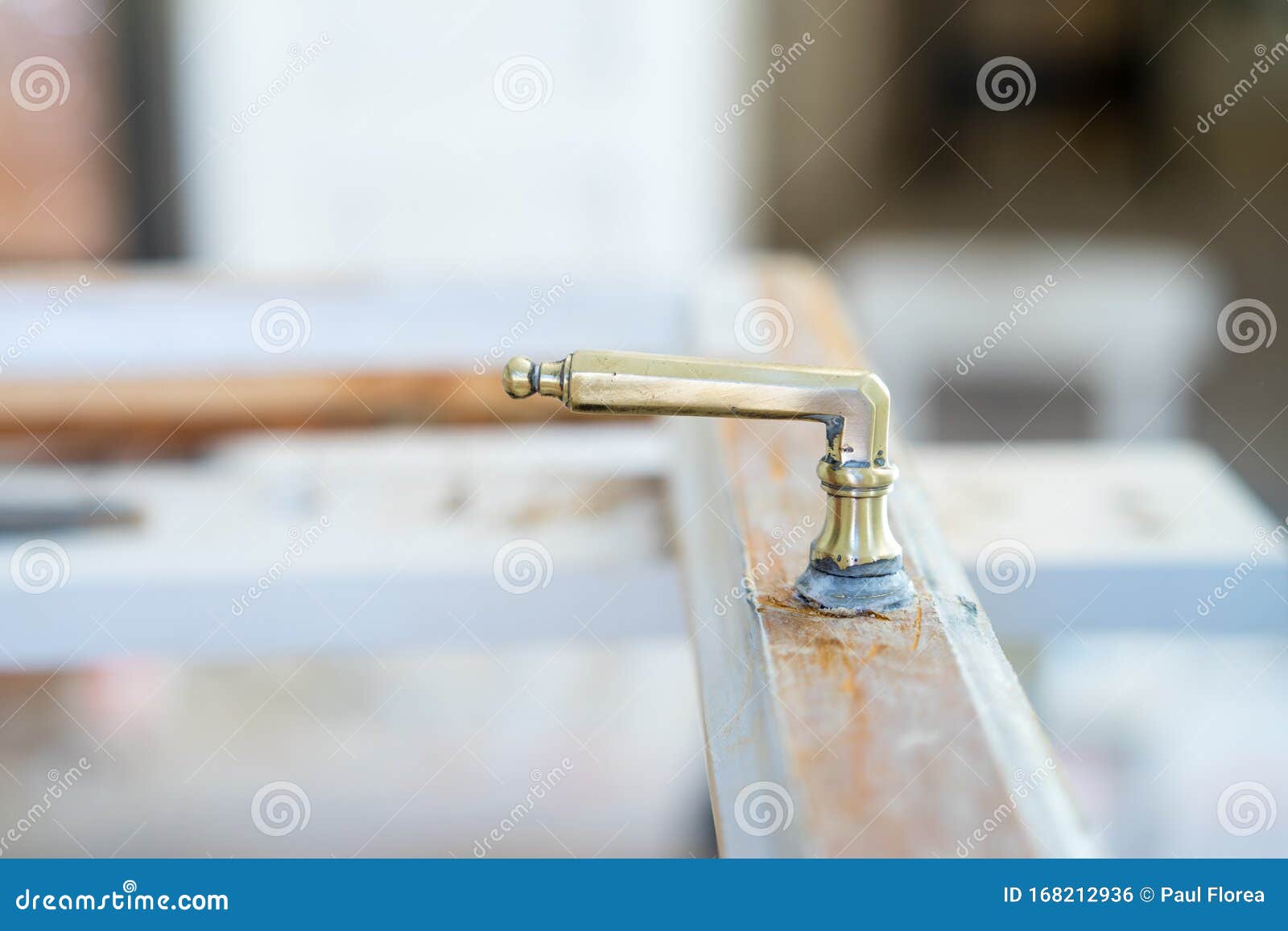 Old window handle stock photo. Image of interior, detail - 168212936