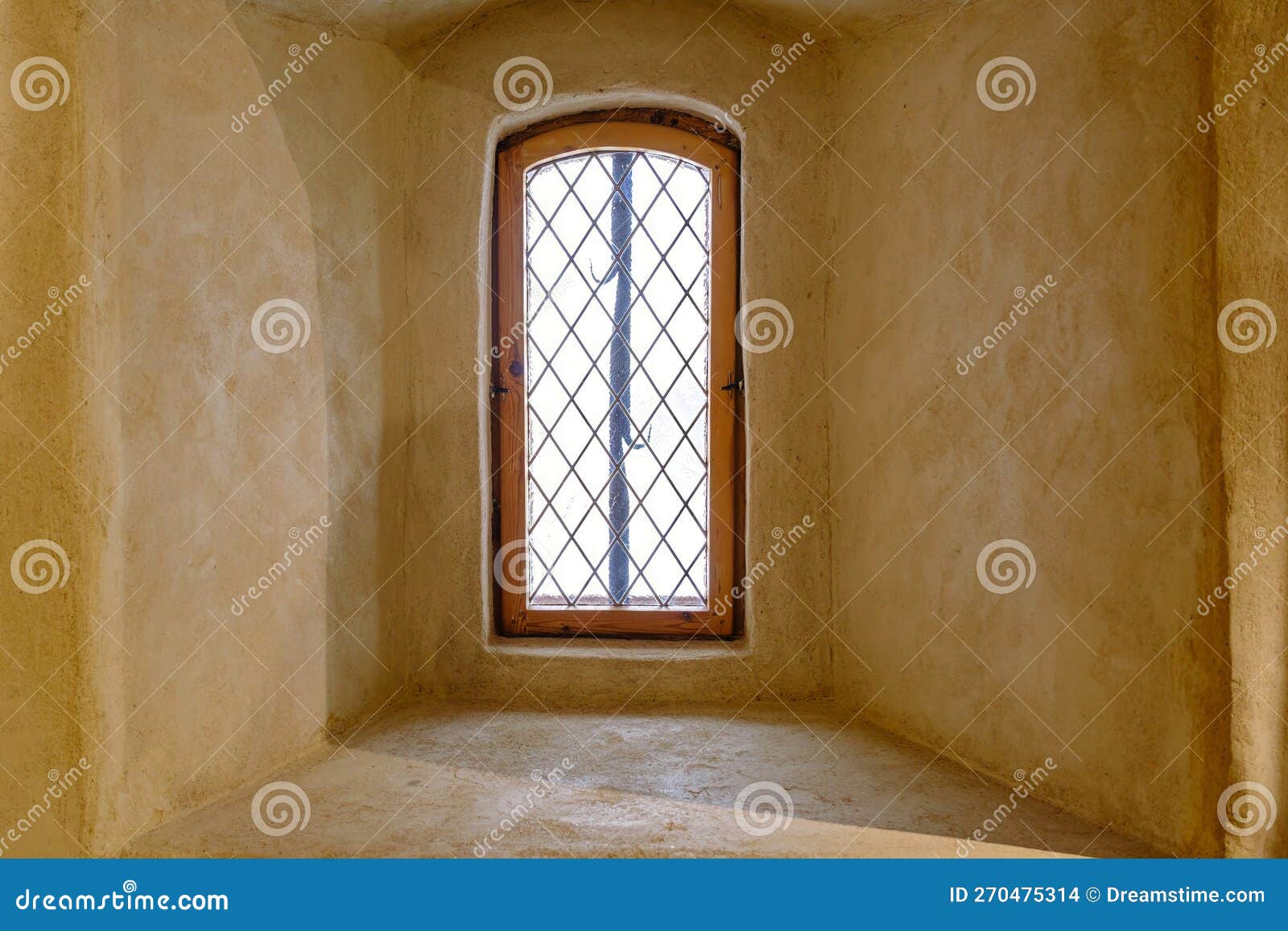 Old Window from Interior of a Medieval Castle Stock Photo - Image of ...