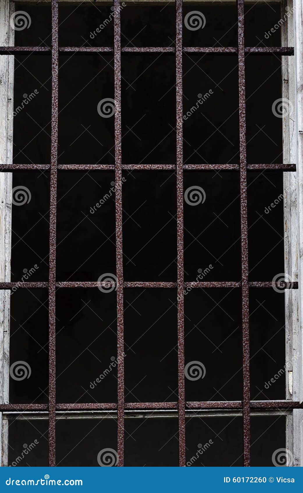 Old window with iron bars stock photo. Image of iron - 60172260