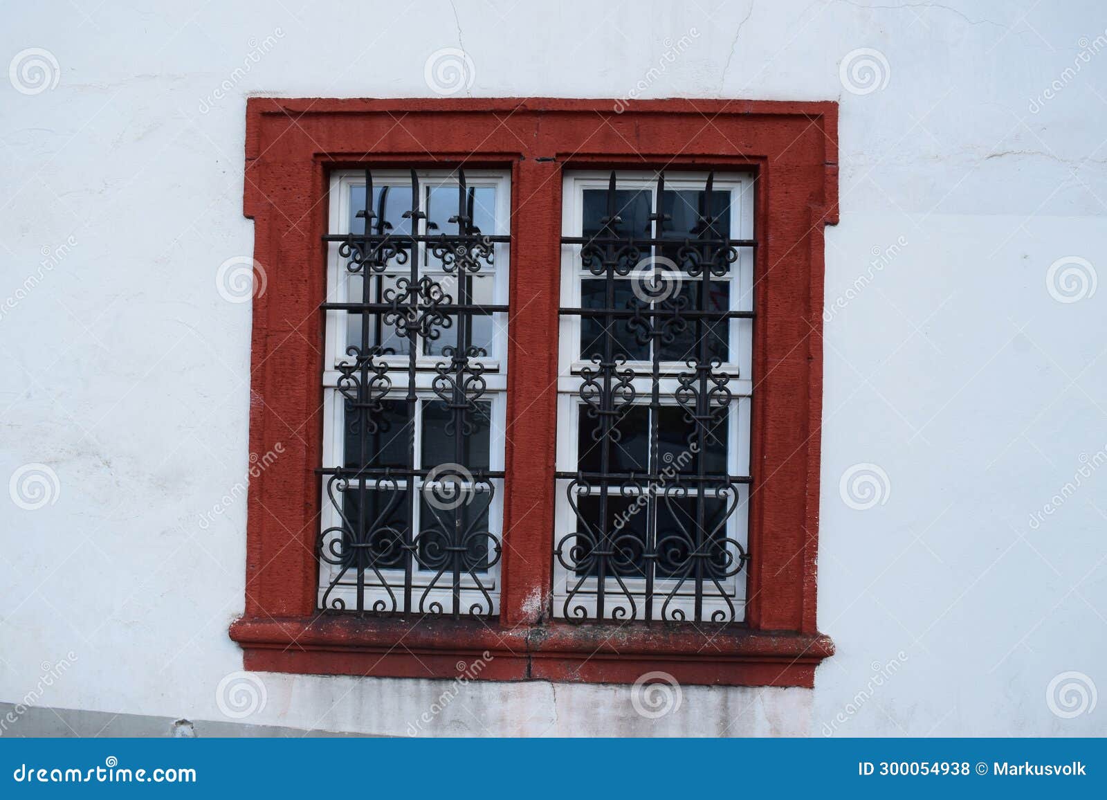 Medieval Bars On Stone Wall, Perspective. Ancient Prison Facade. Window ...