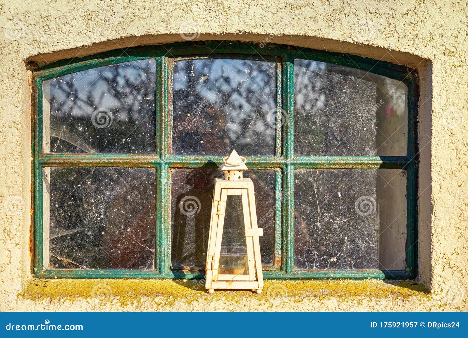 Old Window with Metal Bars in Old Brickwork. the Texture of the Old ...