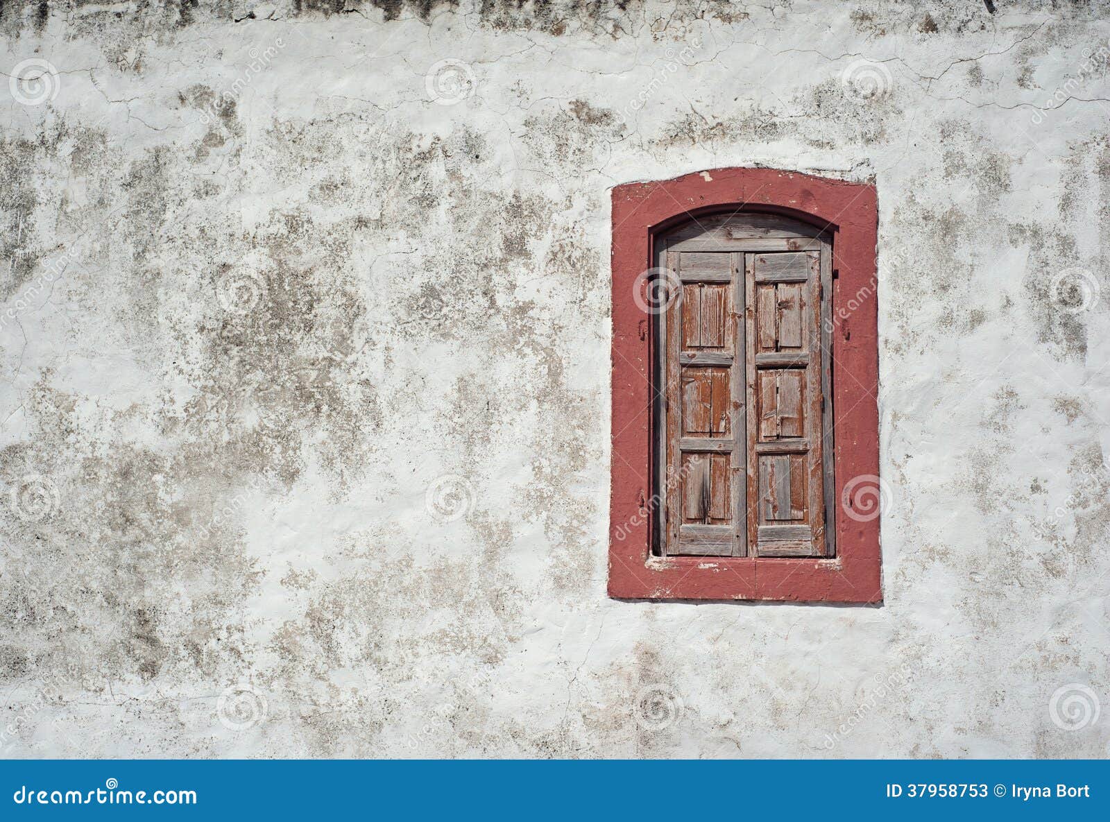 Old window on old wall stock image. Image of house, blinds - 37958753