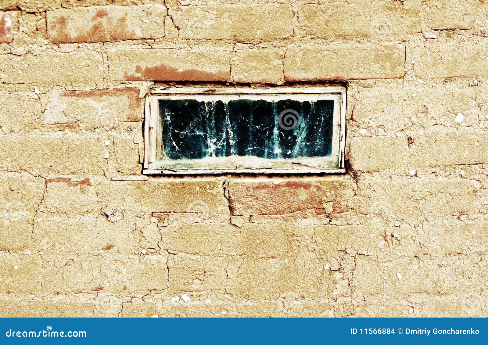 Old Window in an Old Wall-grunge Background Stock Photo - Image of ...