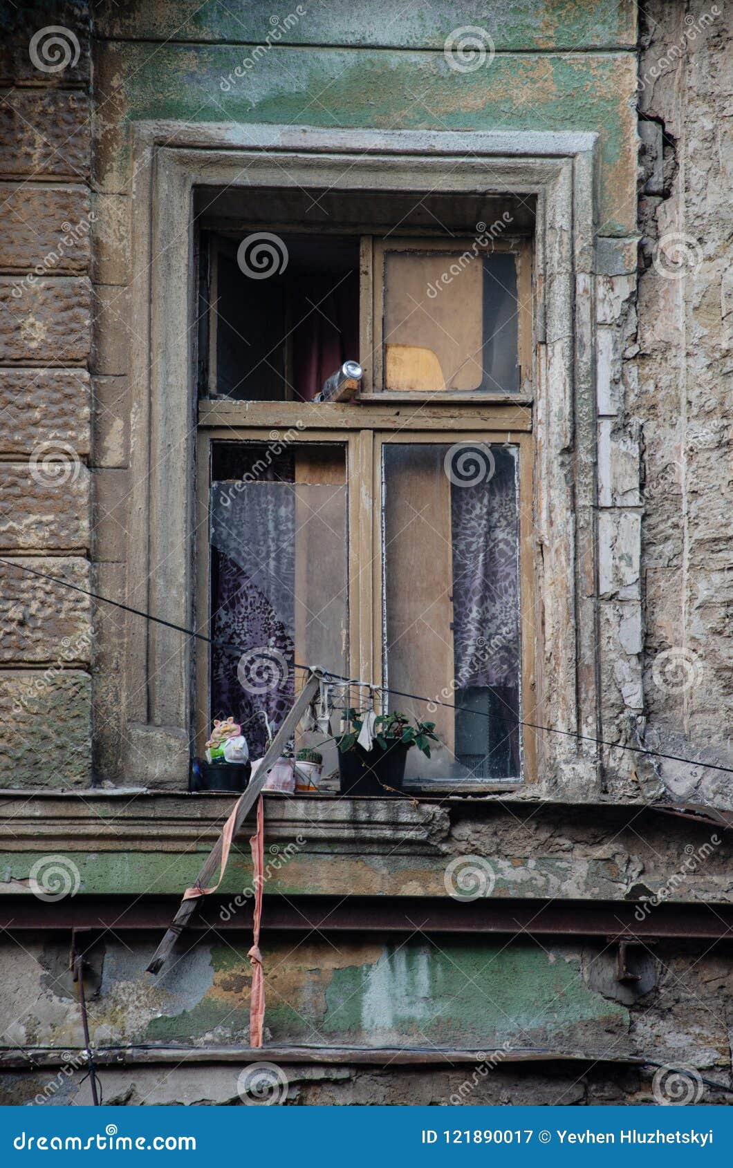 The Old Window In The Ruined House, Stock Image - Image of ruin ...