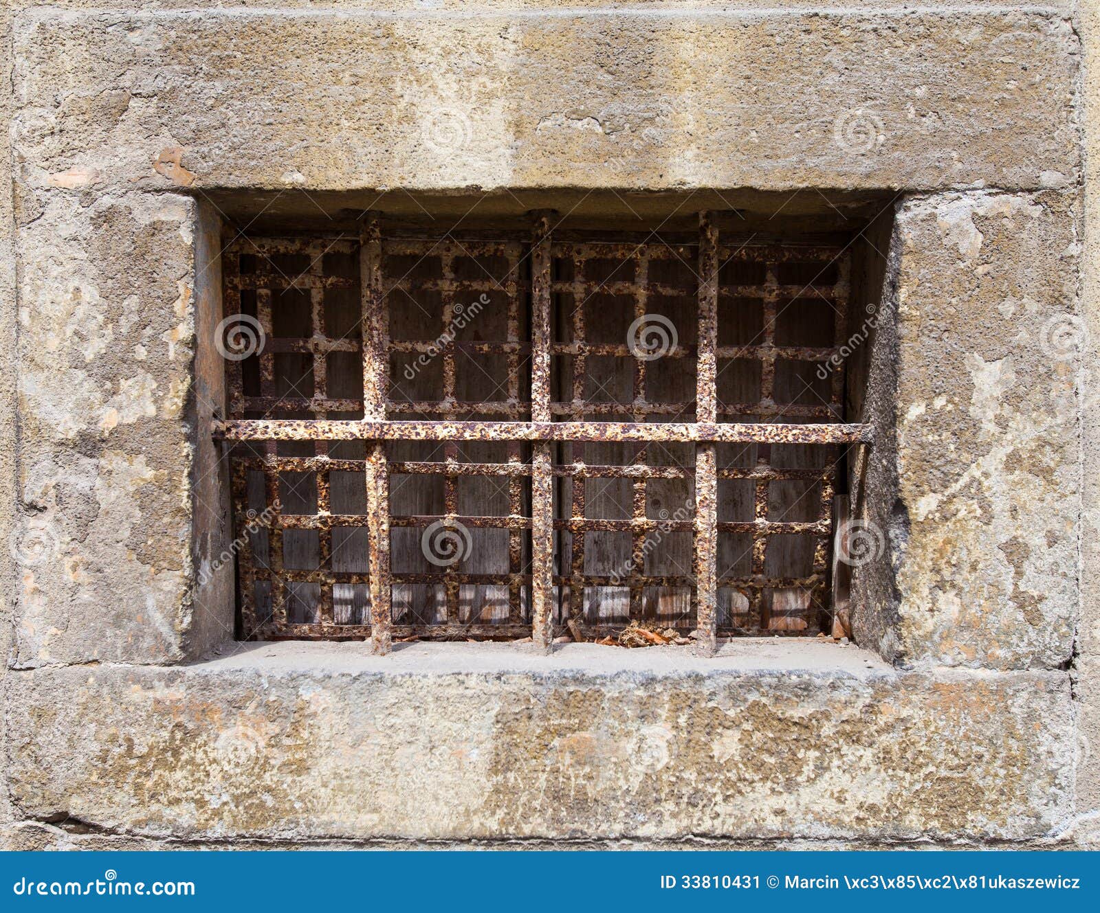 Old window with rusty bars stock image. Image of trellis - 33810431