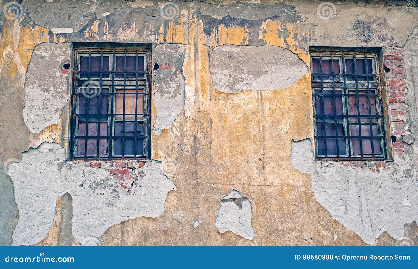 Rusty Grating Around The Football Field Opposite The Rusty Gate Stock ...