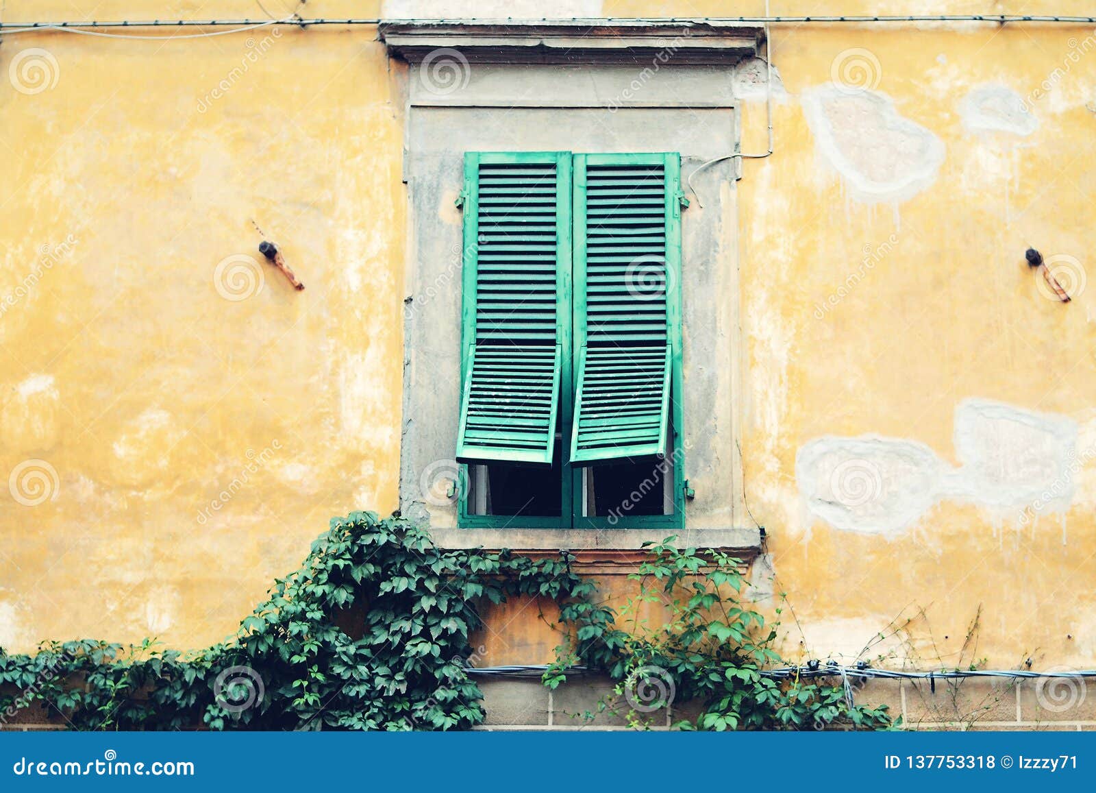 Old Window with Shutters, Lucca, Italy Stock Photo - Image of ...