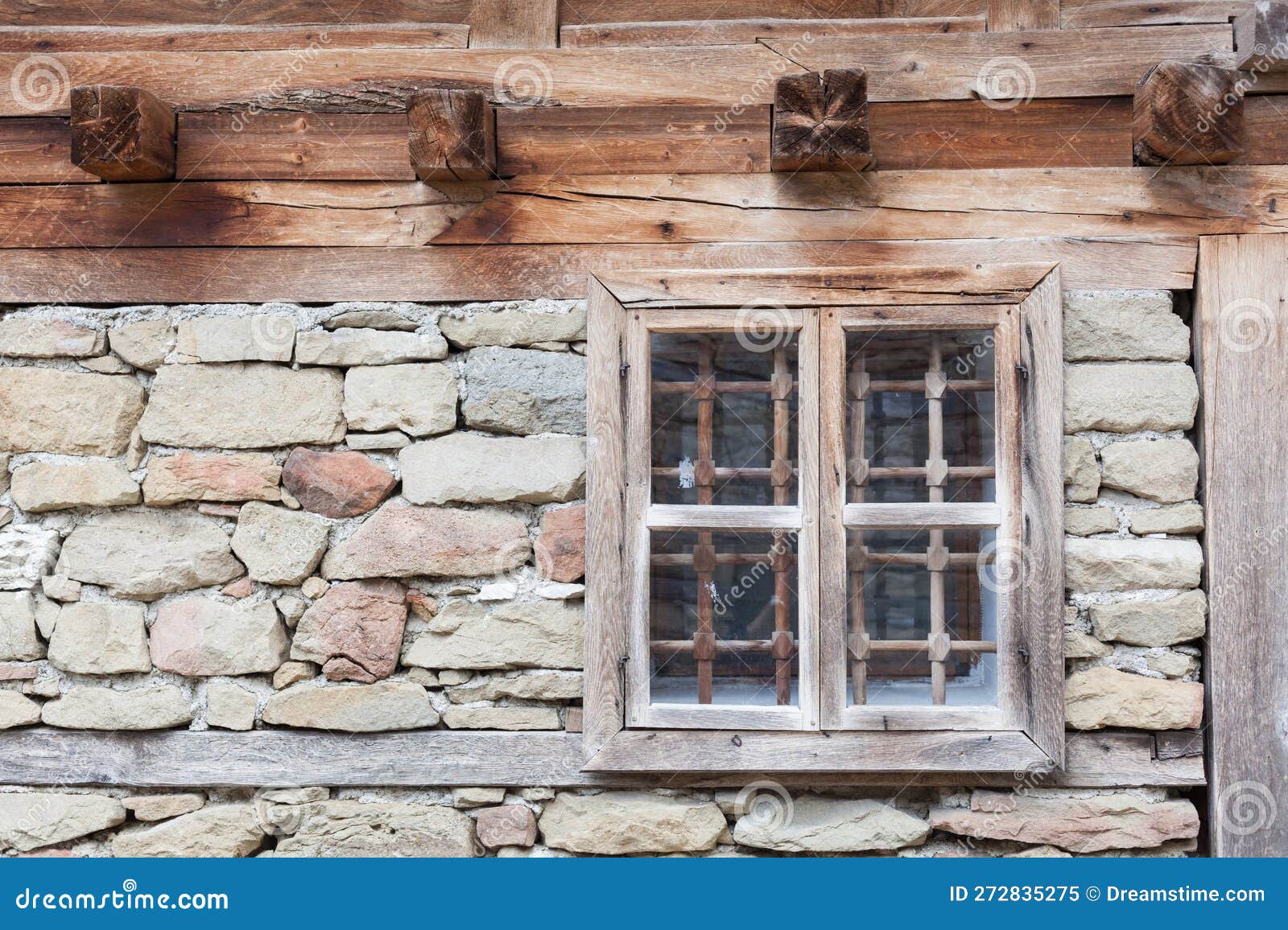 Old Window of Old Stone House Stock Image - Image of view, antique ...