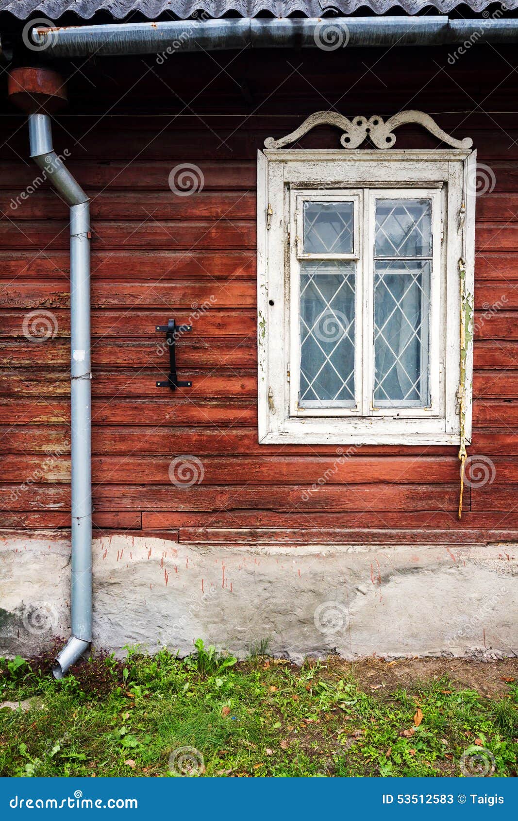 Old window on a wall stock image. Image of decoration - 53512583