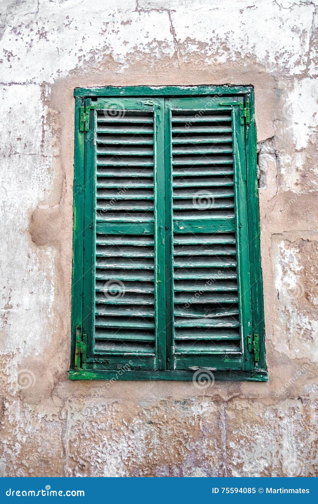 Old Window with Wind Shutter Stock Image - Image of shade, closed: 75594085