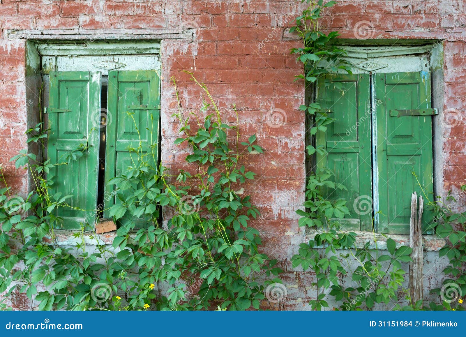 Old Windows in Abandoned House Stock Photo - Image of perspective ...