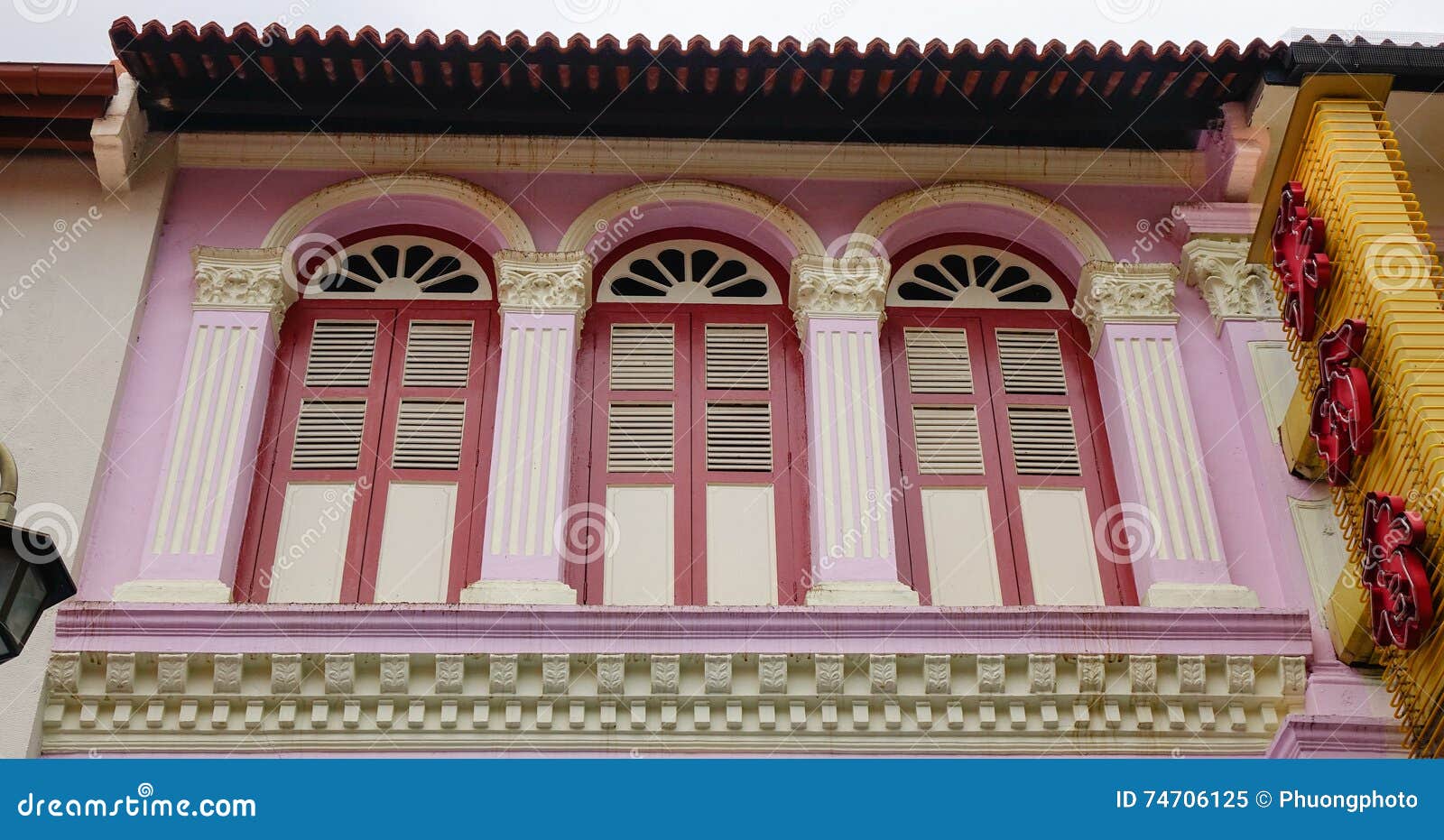 Old Windows at Ancient House in Georgetown, Malaysia Editorial Image ...