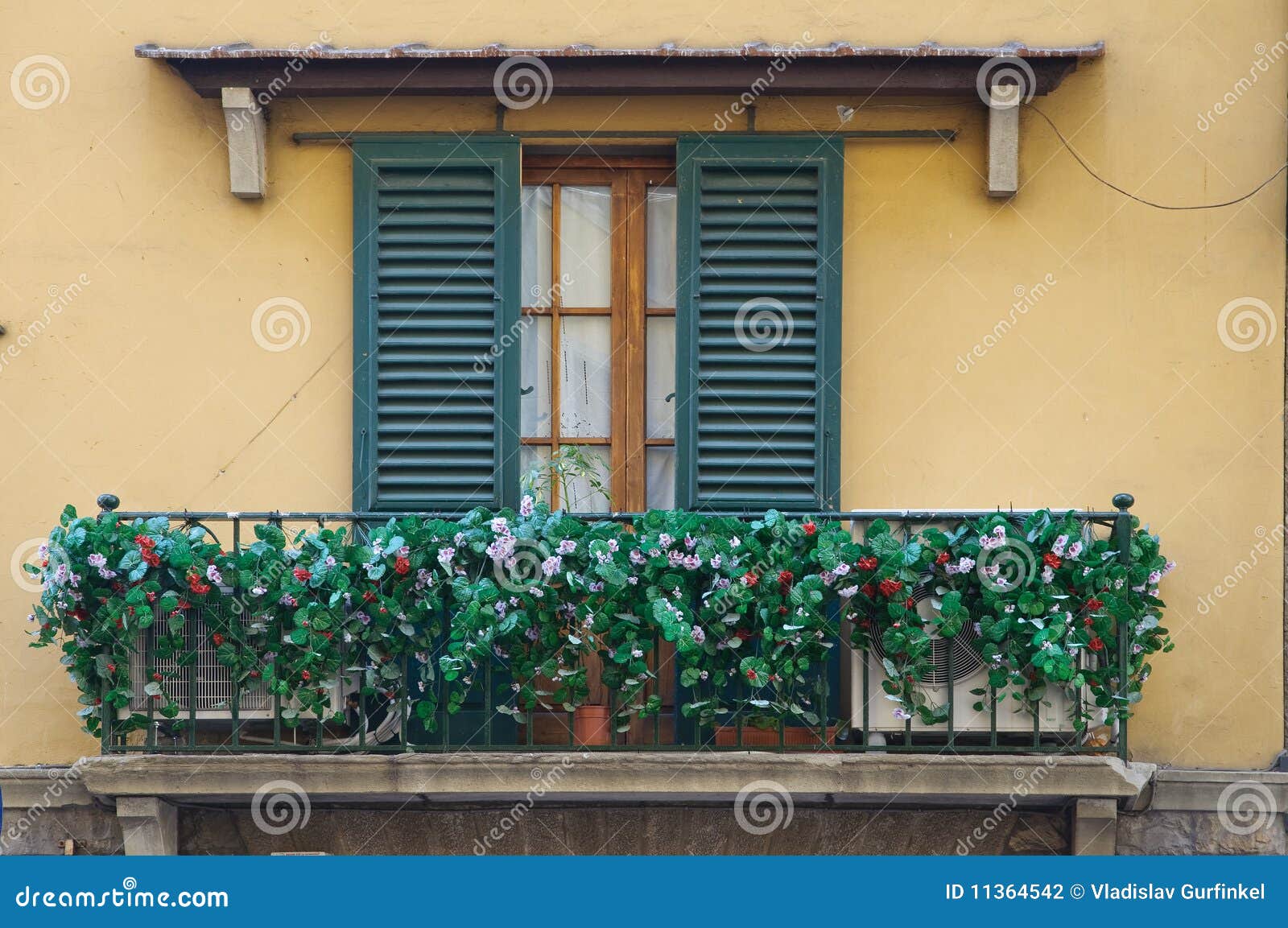 Old windows and balcony stock photo. Image of element - 11364542