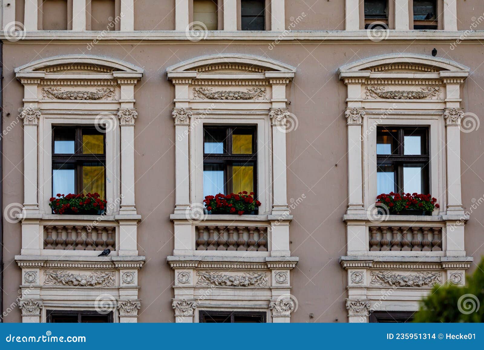 Old Windows in the Building Stock Photo - Image of historic, kronstadt ...